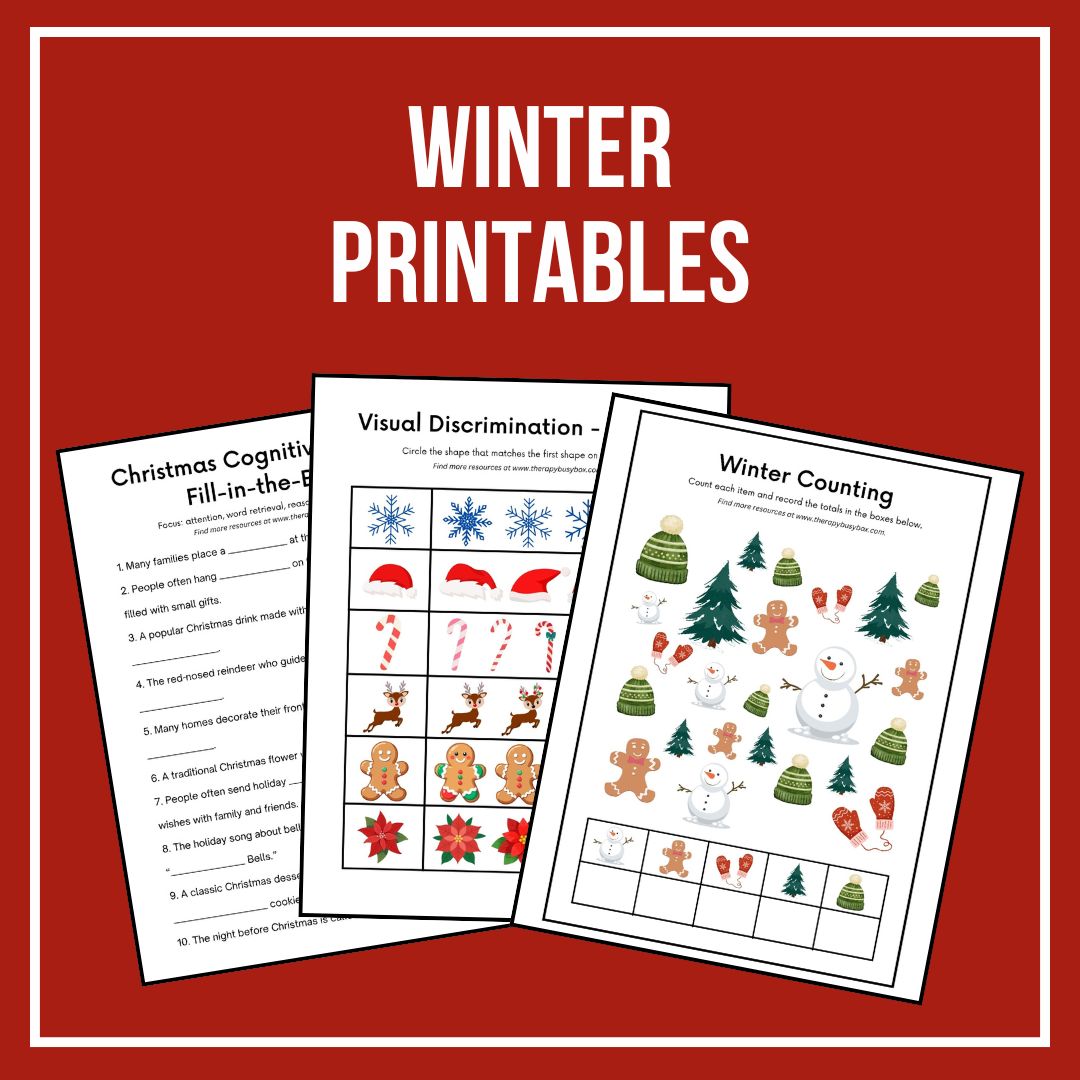 Winter Printables | Occupational Therapy Practice – Therapy Busy Box