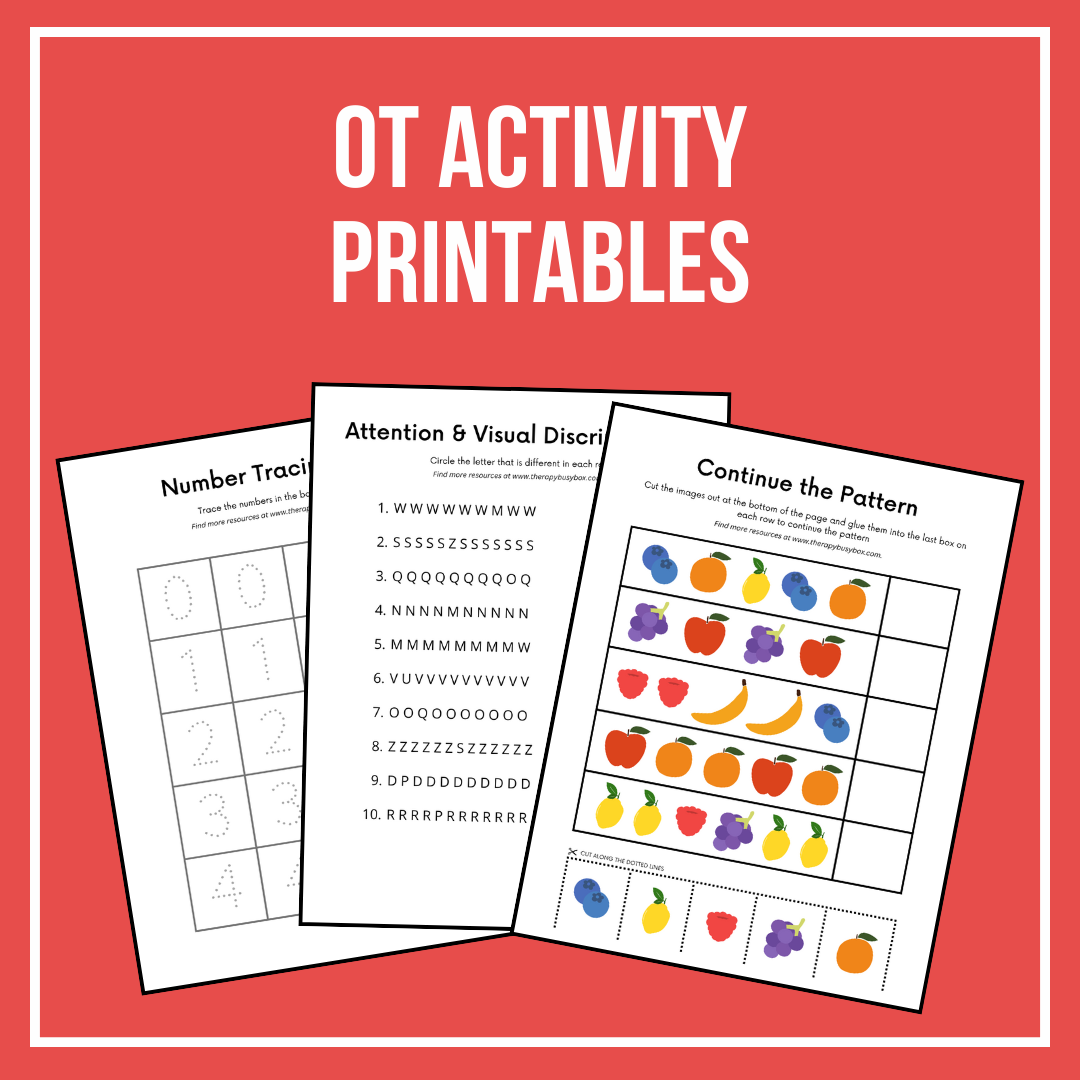 OT Activity Printables | Occupational Therapy Practice – Therapy Busy Box